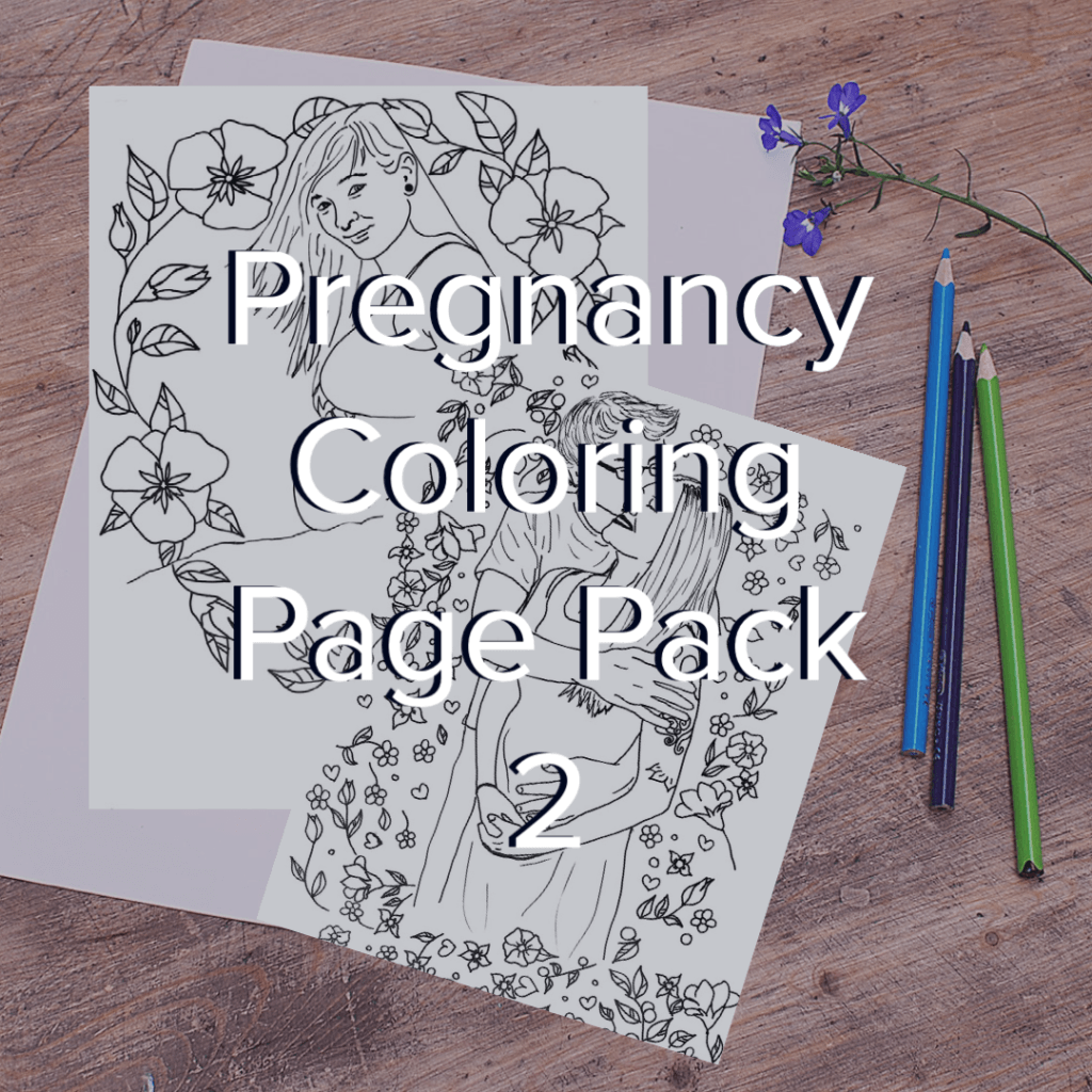 Pregnancy Coloring Page Pack Two - Voices of Eve